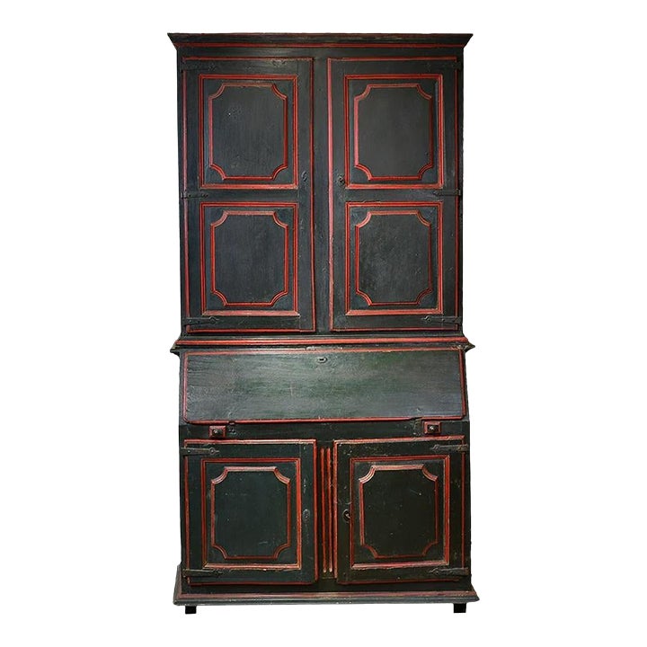1700 Baroque Period Painted Secretary | Chairish