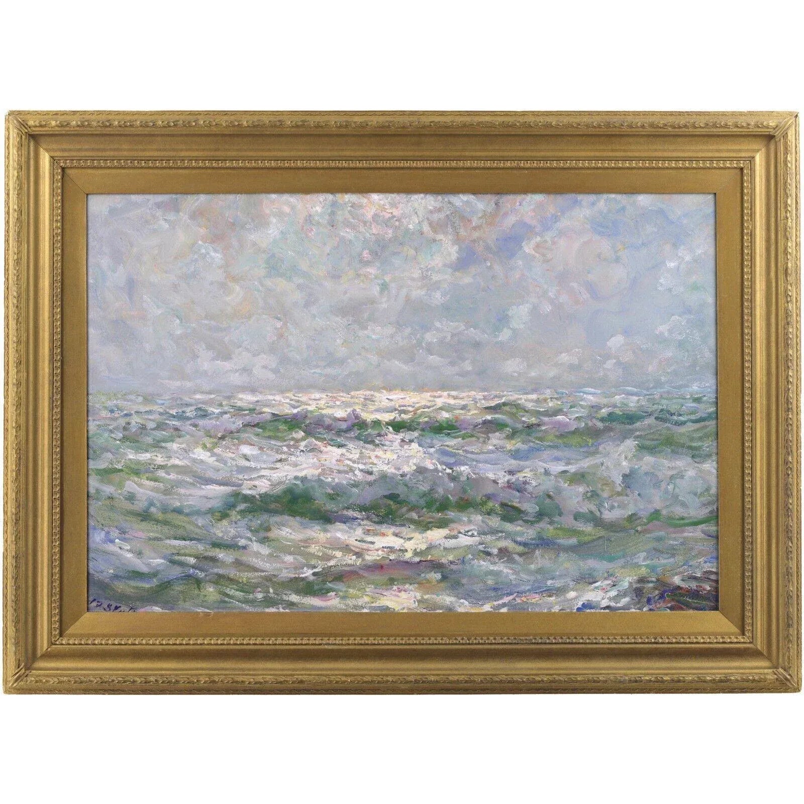 Impressionist Seascape Oil Painting John Falconer Slater 1857-1937 ...