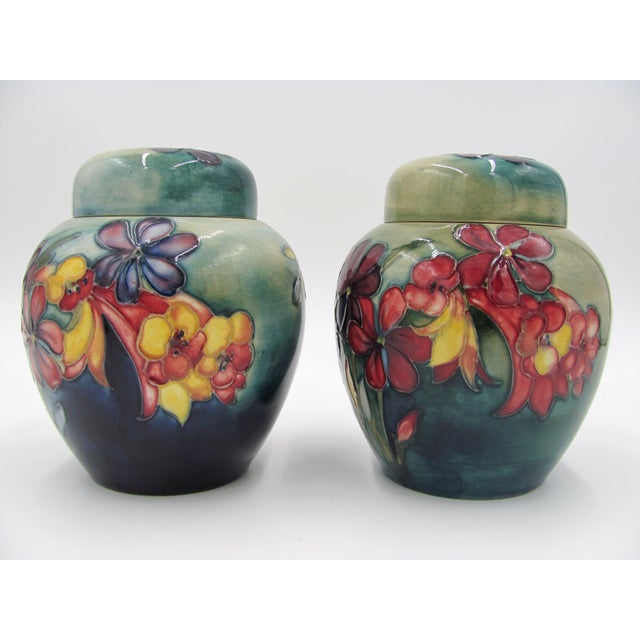Mid Century England Walter Moorcroft Spring Flowers Ginger Jars - a ...