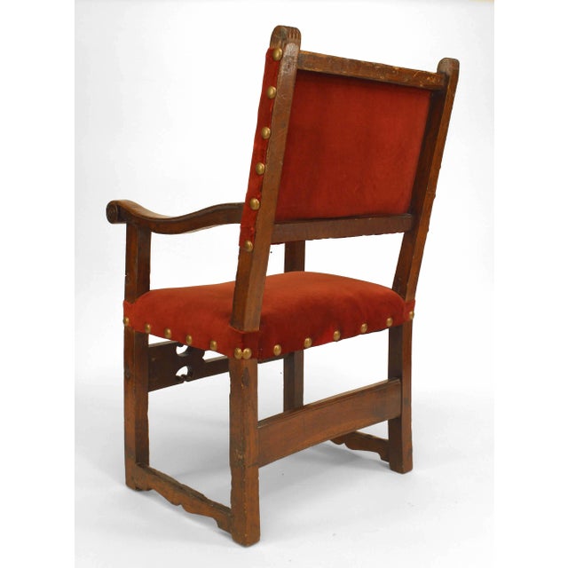 Spanish Renaissance Walnut Arm Chair | Chairish