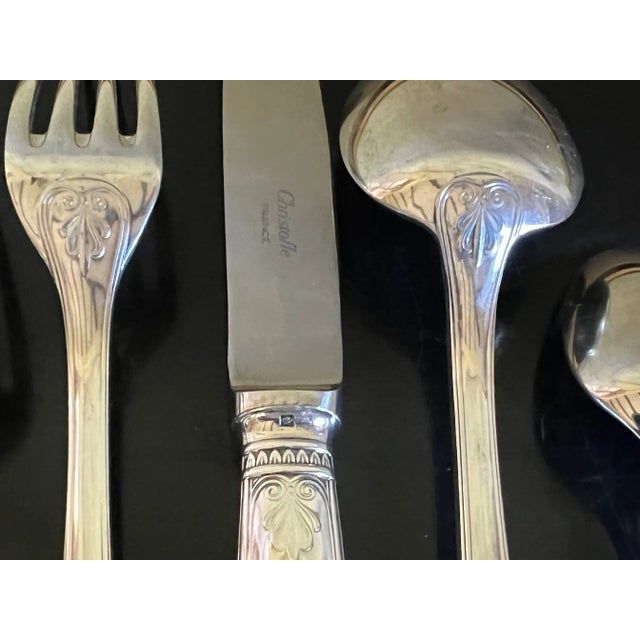 Christofle Flatware in the Malmaison Pattern -Set of 52 | Chairish