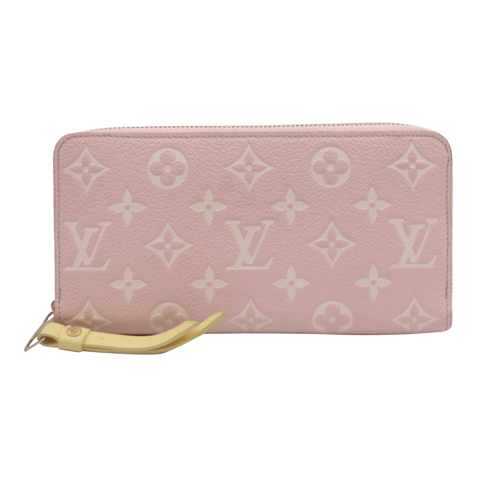 Louis Vuitton Zippy Wallet Long M81279 Monogram Empreinte Pink X Beige ...