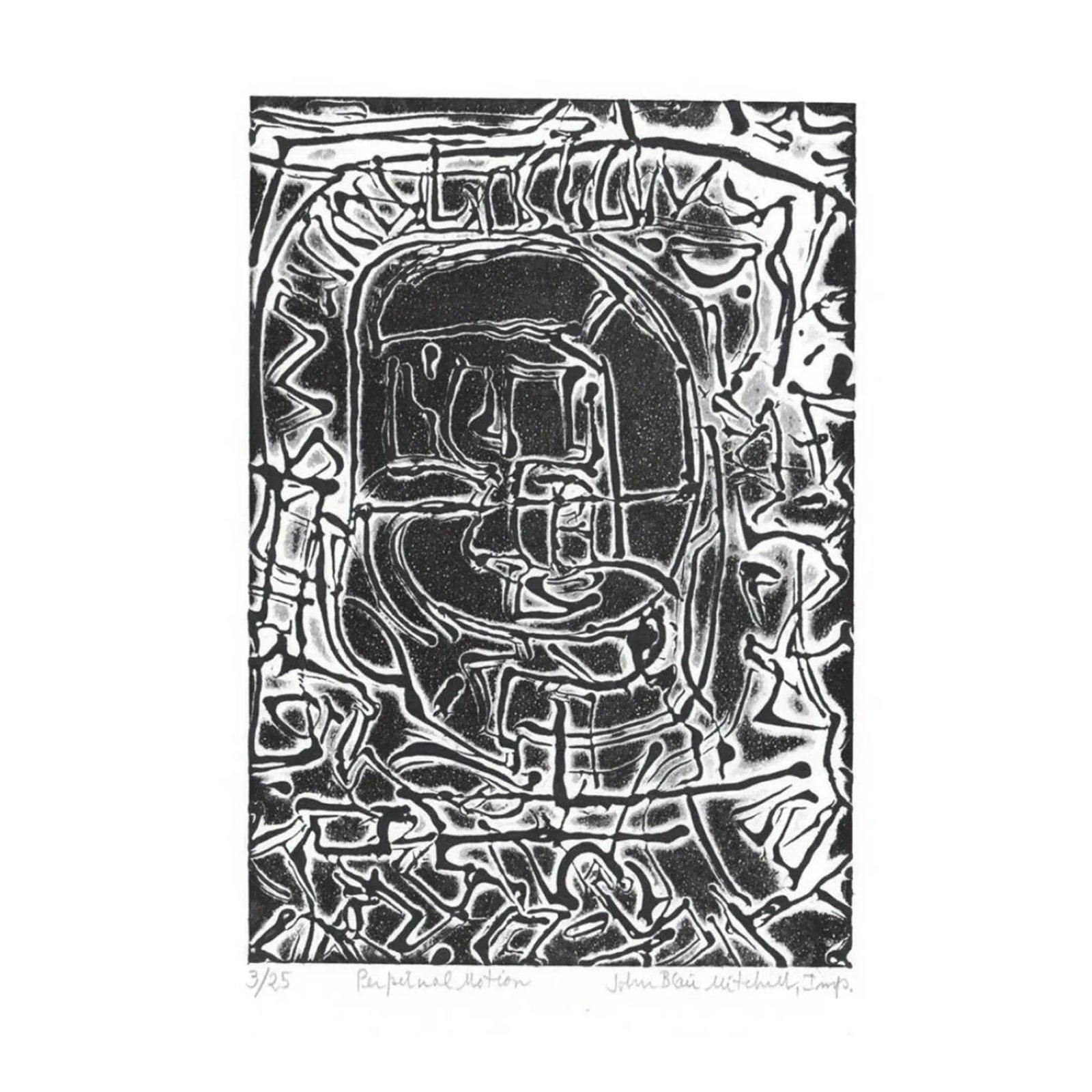 John Blair Mitchell Perpetual Motion Relief Print | Chairish