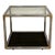 Baughman Style Brass & Chrome Tubular Cube Side End Table | Chairish