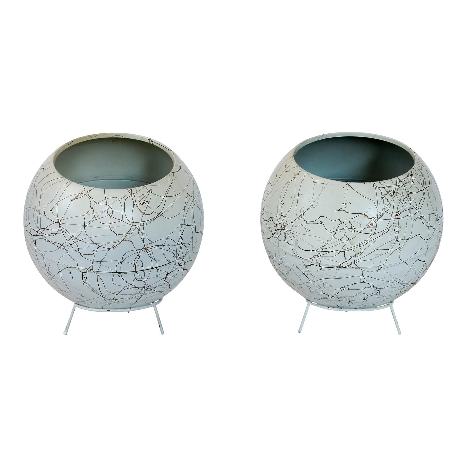 Pair of Mid-Century Orb Eyeball Lamps | Chairish