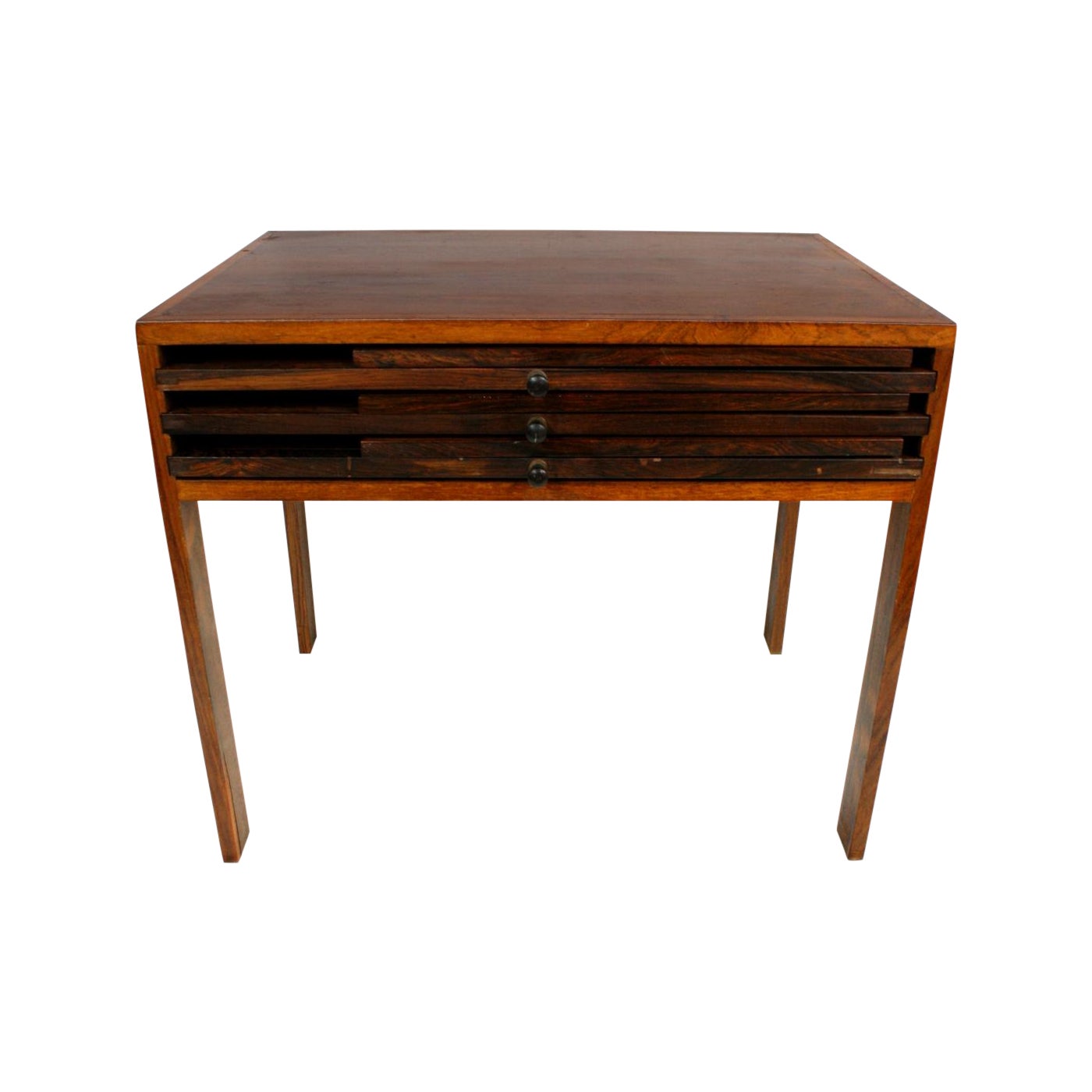 Rosewood Illum Wikkelso Danish Folding Tables Set Chairish