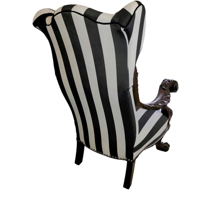 1860s Rococo Revival Wingback Chair | Chairish