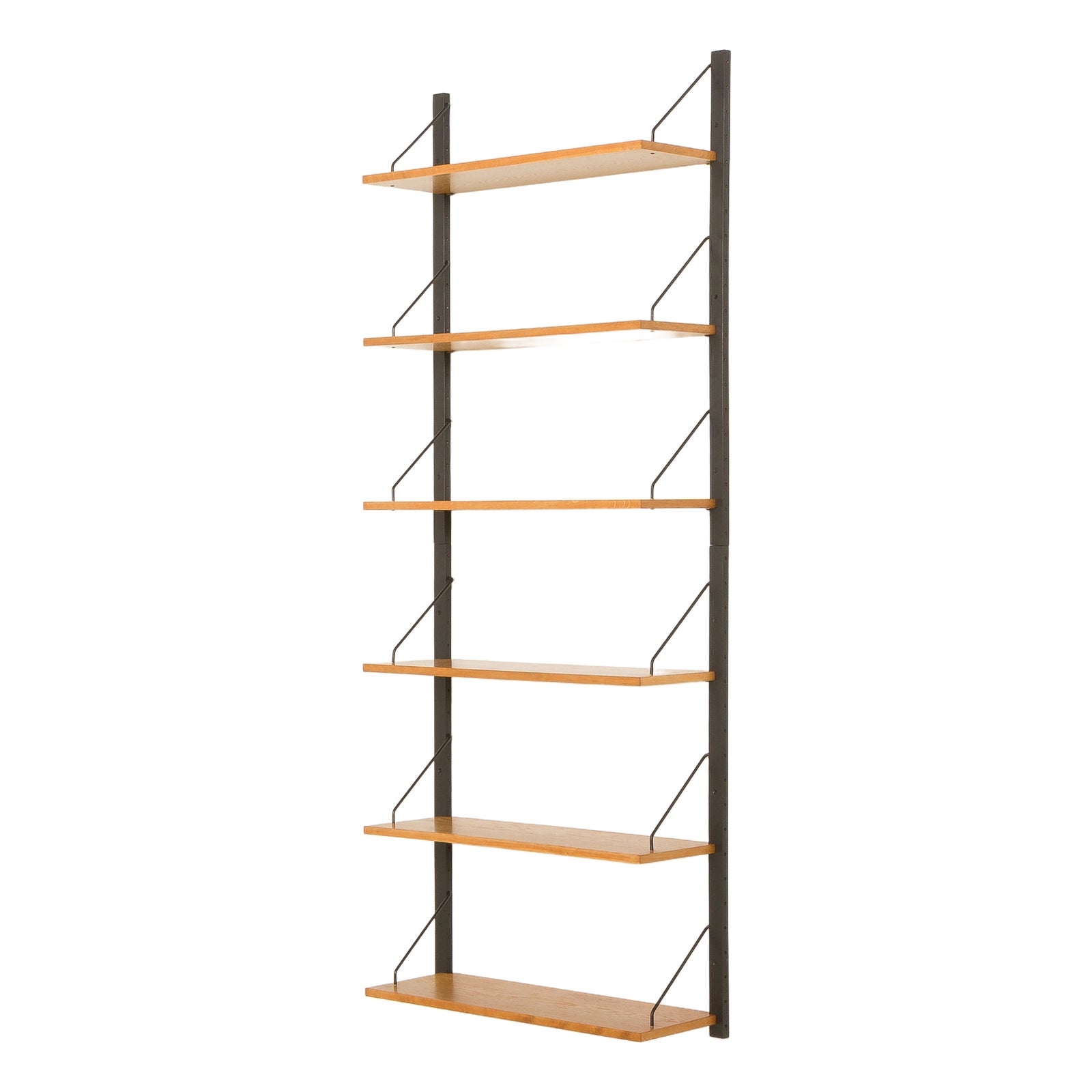 Scandinavian Modular Oak Shelving System, 1960s | Chairish