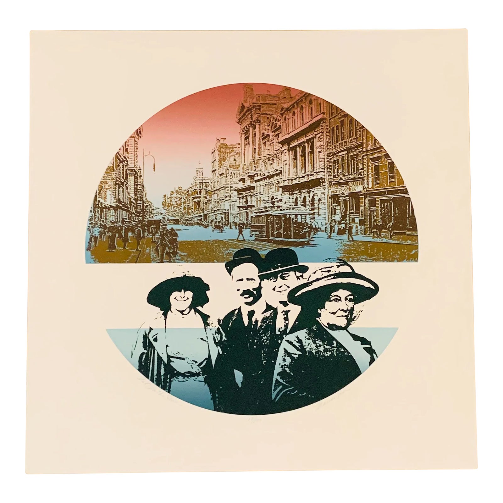 1970s Mid-Century Geometric Print by Marian Ford | Chairish