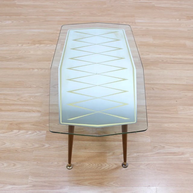 Vintage 1960s Mirrored Atomic Coffee Table | Chairish