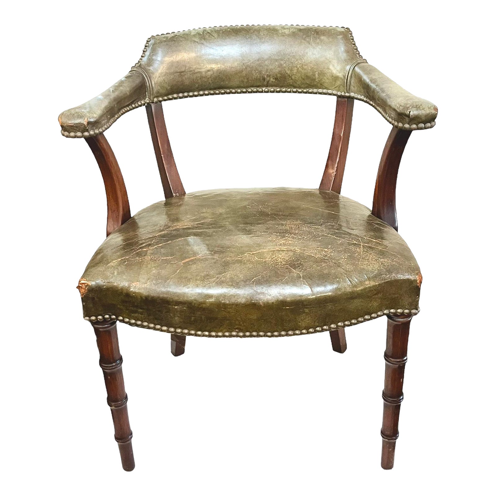 Mid 20th Century Vintage Barnard & Simonds Leather Regency Style ...