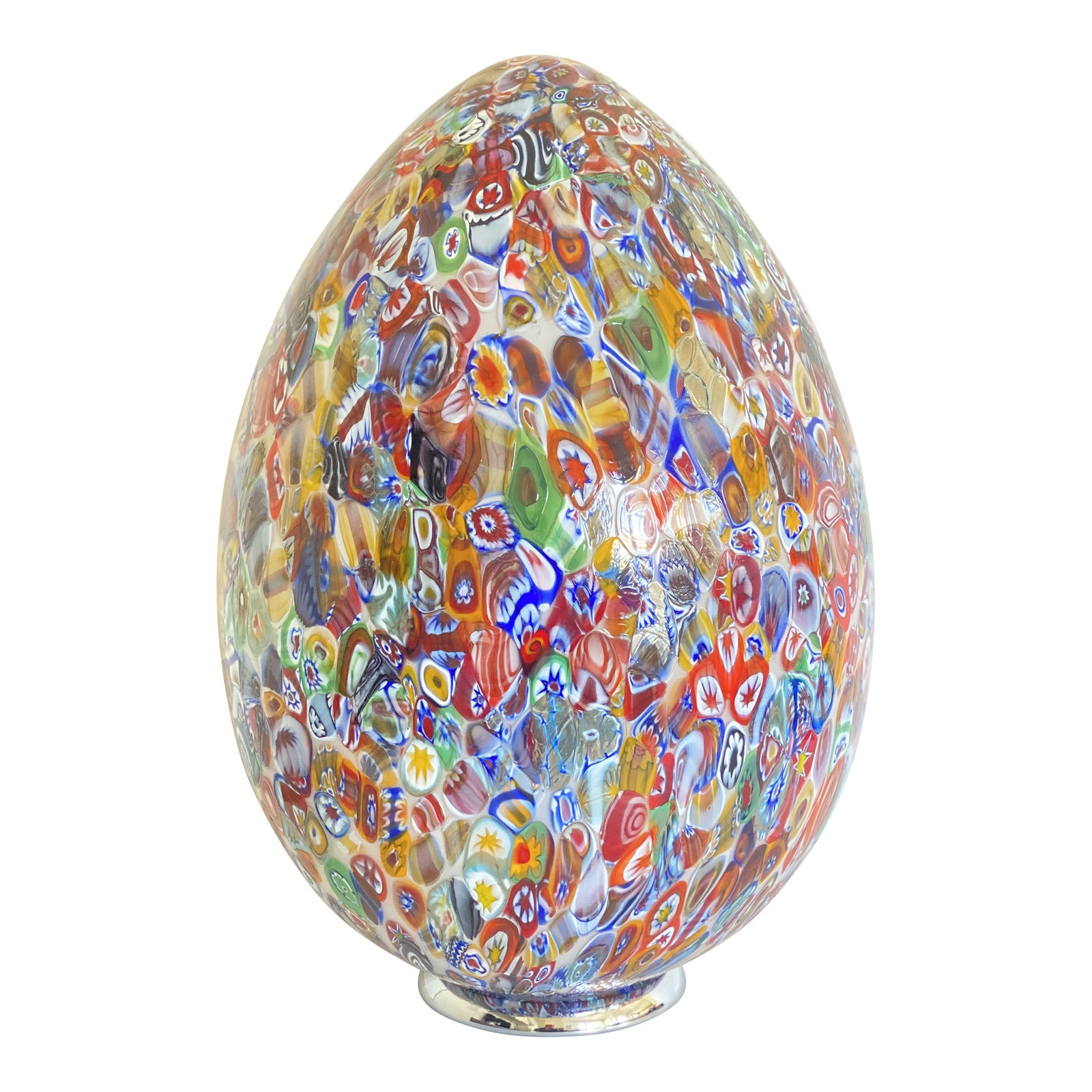 Contemporary Murano Glass Style Venetian Multicolored Millefiori ...