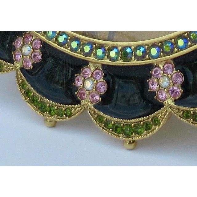 Vintage Jay Strongwater Round Enameled & Swarovski Crystal Picture ...