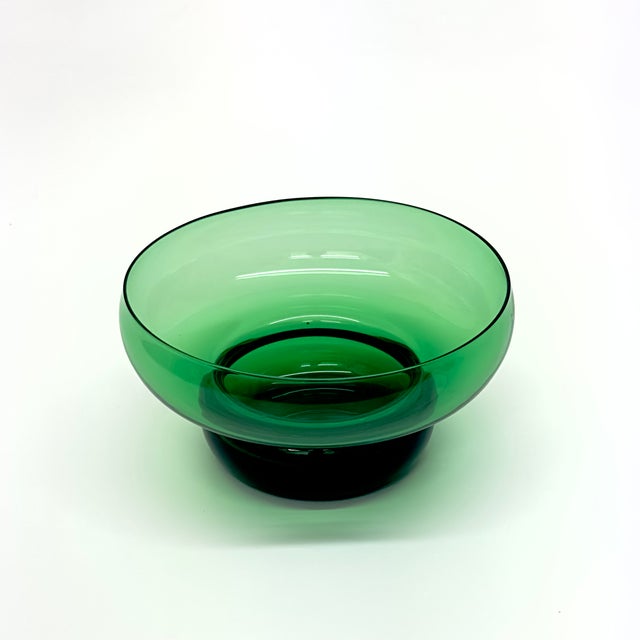 Vintage Mixed Green and Blue Glass Vessel Curation - Group of 5 | Chairish