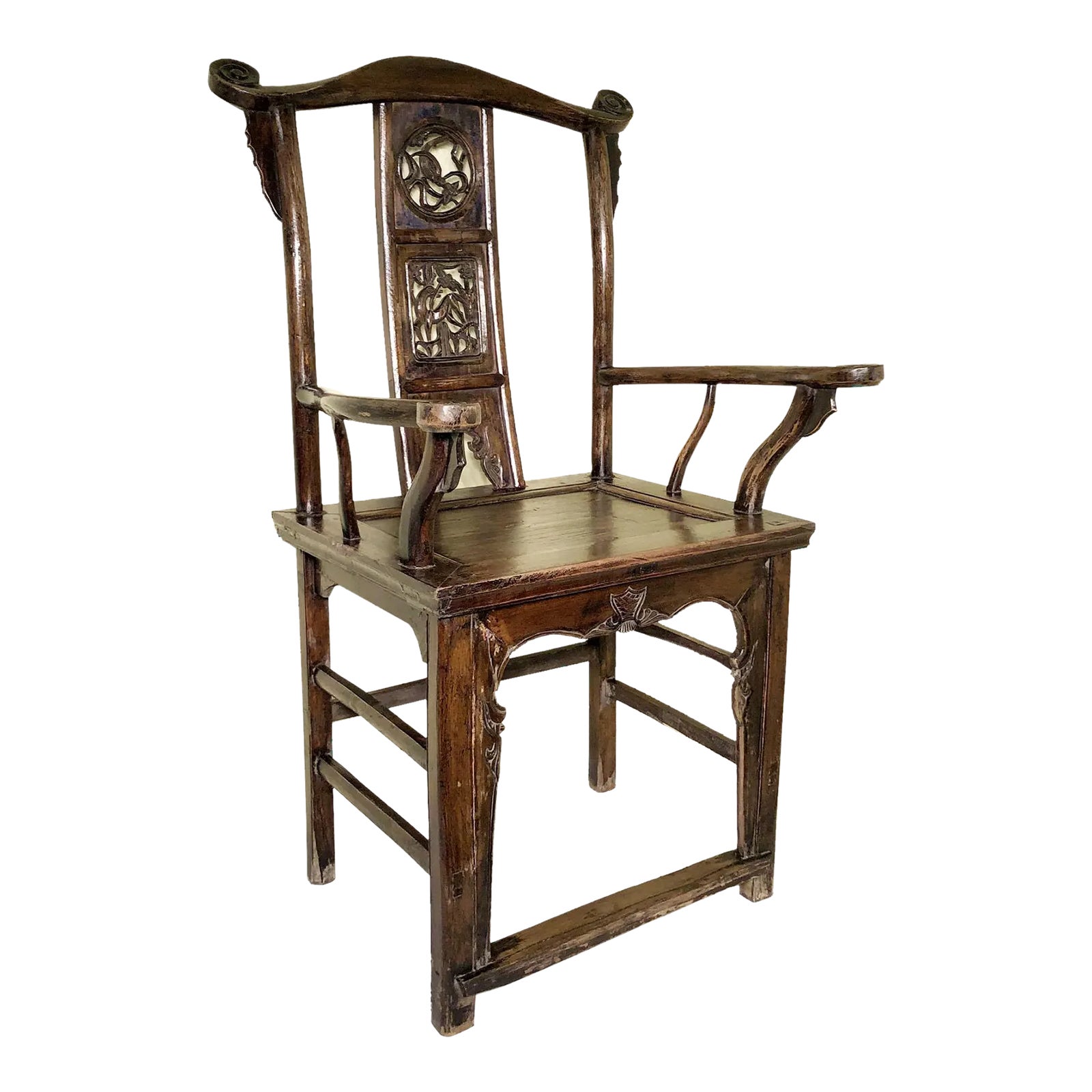 Antique Chinese High Back Armchairs, 1800-1949 | Chairish