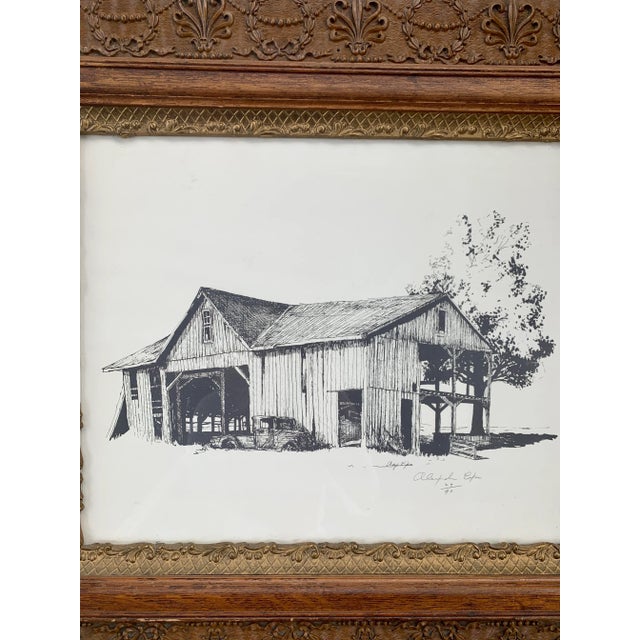 Alexander Cipa Signed and Numbered Barn Print in Molded Frame | Chairish