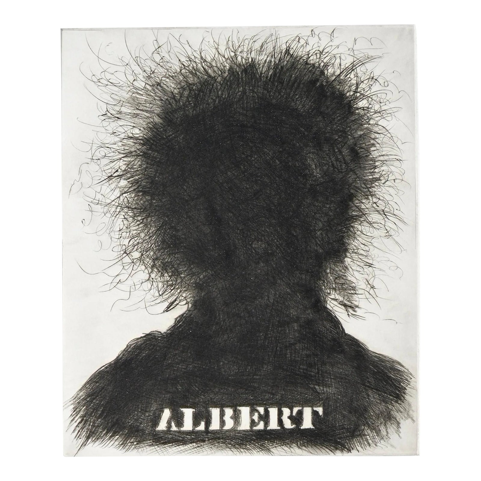 "Albert", Albert Einstein Portrait Silhouette by Lilya Vorobey | Chairish