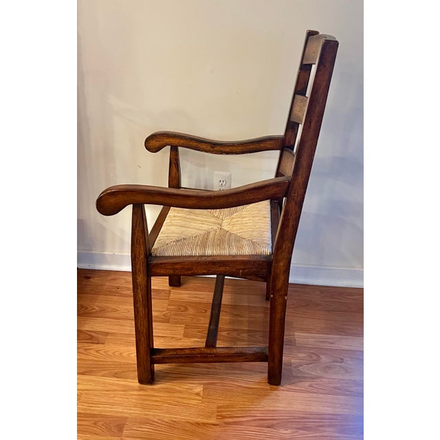 Rustic Provence Ladderback Armchairs -a Pair | Chairish