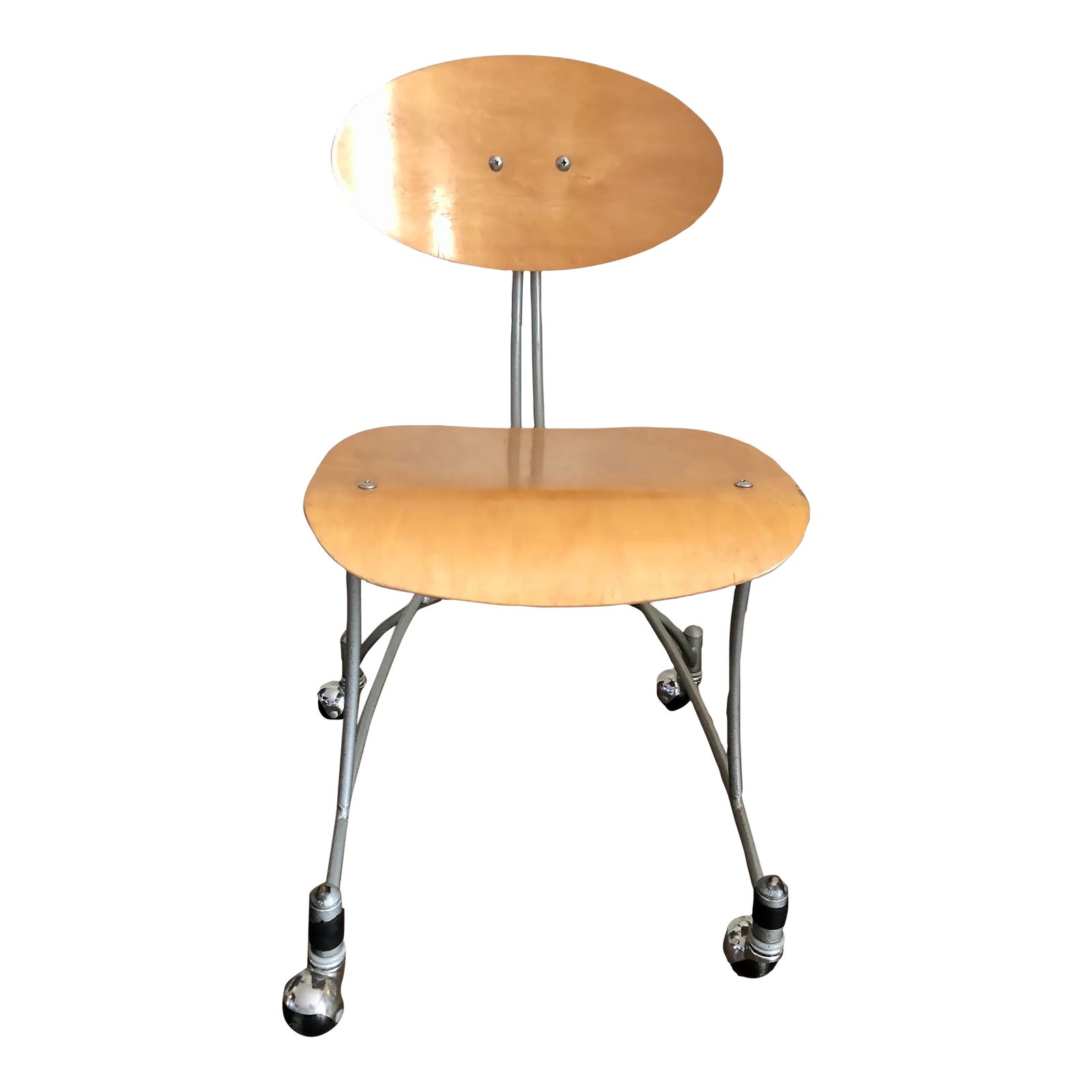 1990s Modern Space Age Joey Manic Rolling Desk or Dining Chair | Chairish