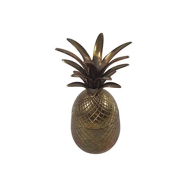 Brass Pineapple Jar | Chairish