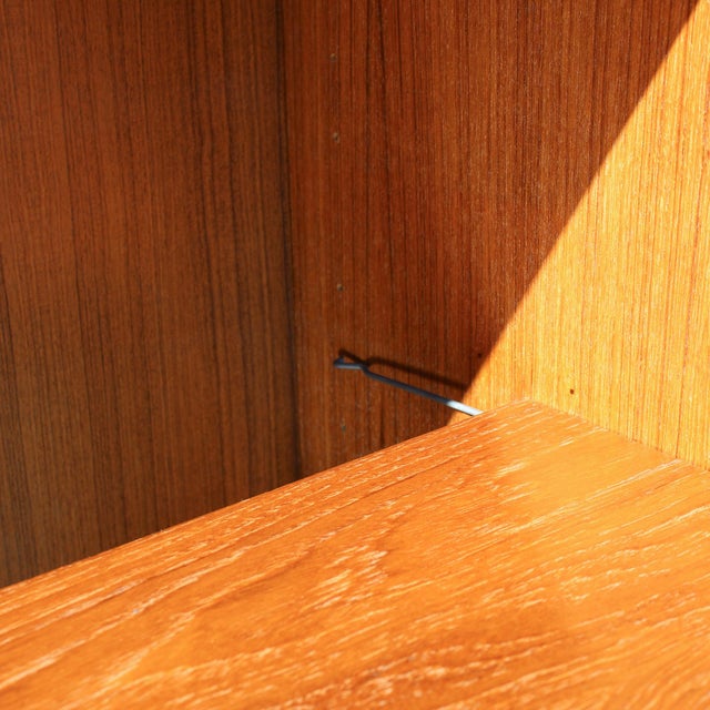 1970s Vintage Danish Modern Teak Veneer Book Shelf Bookcase | Chairish