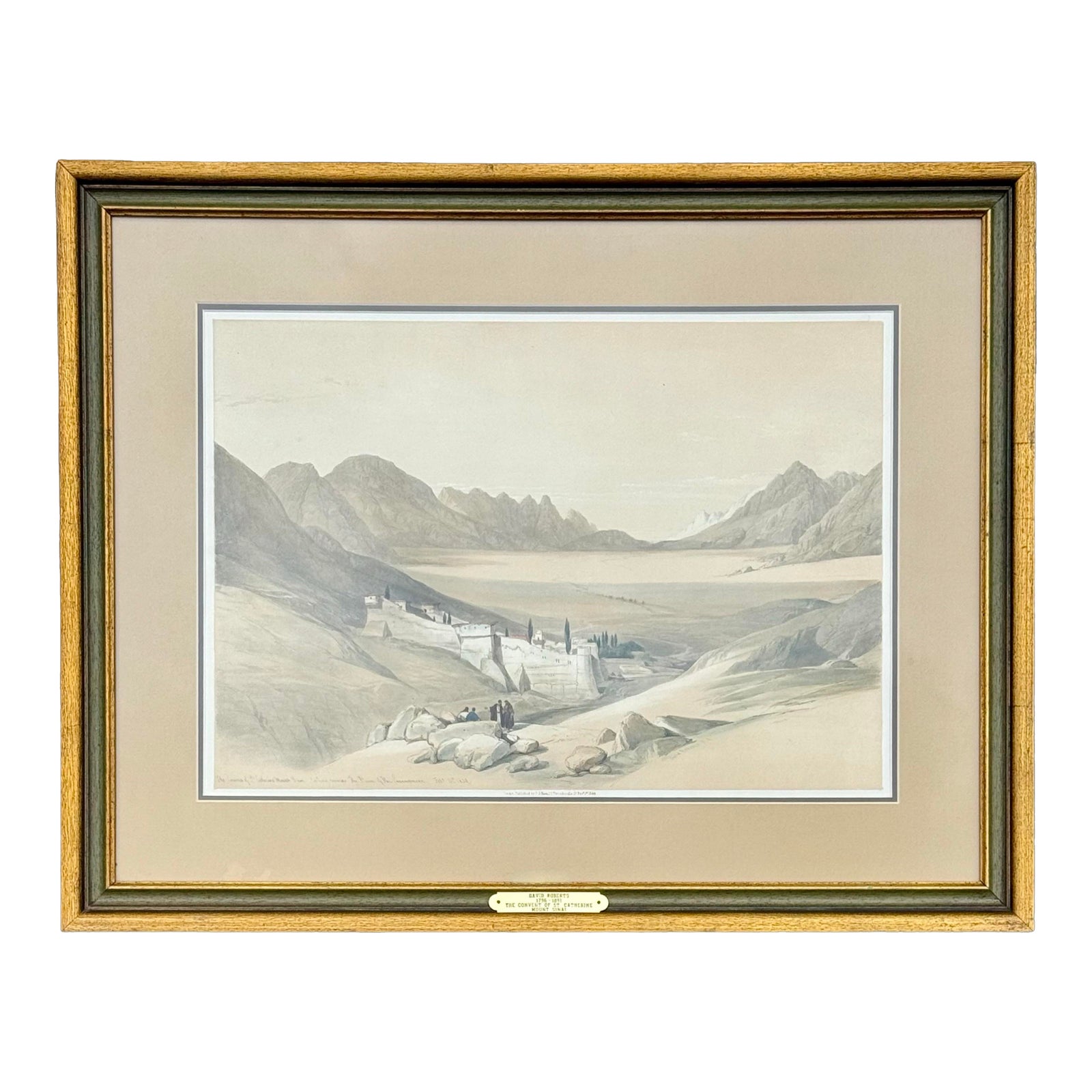 Antique David Roberts Signed Lithograph, “The Convent of St. Catherine ...