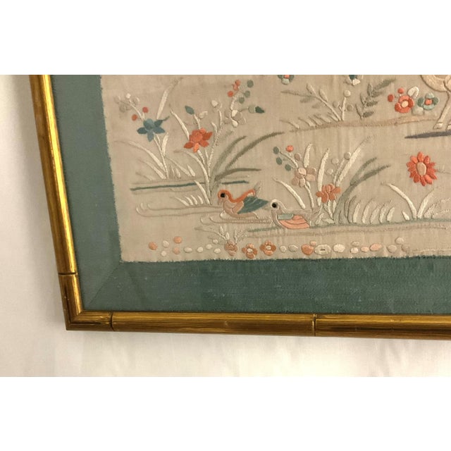 Antique Japanese Embroidered Silk Panels-Opposites | Chairish