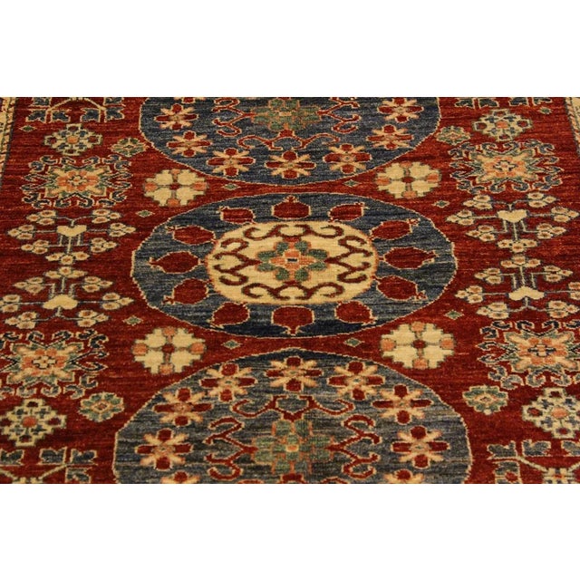 Vintage Super Kazak Blue/Rust Wool Rug - 5'3 X 6'3 | Chairish