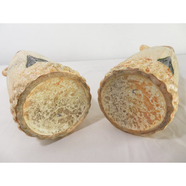 Rare Pair 1920's Art Nouveau Ditmar Urbach "Alienware" Pottery Vases ...