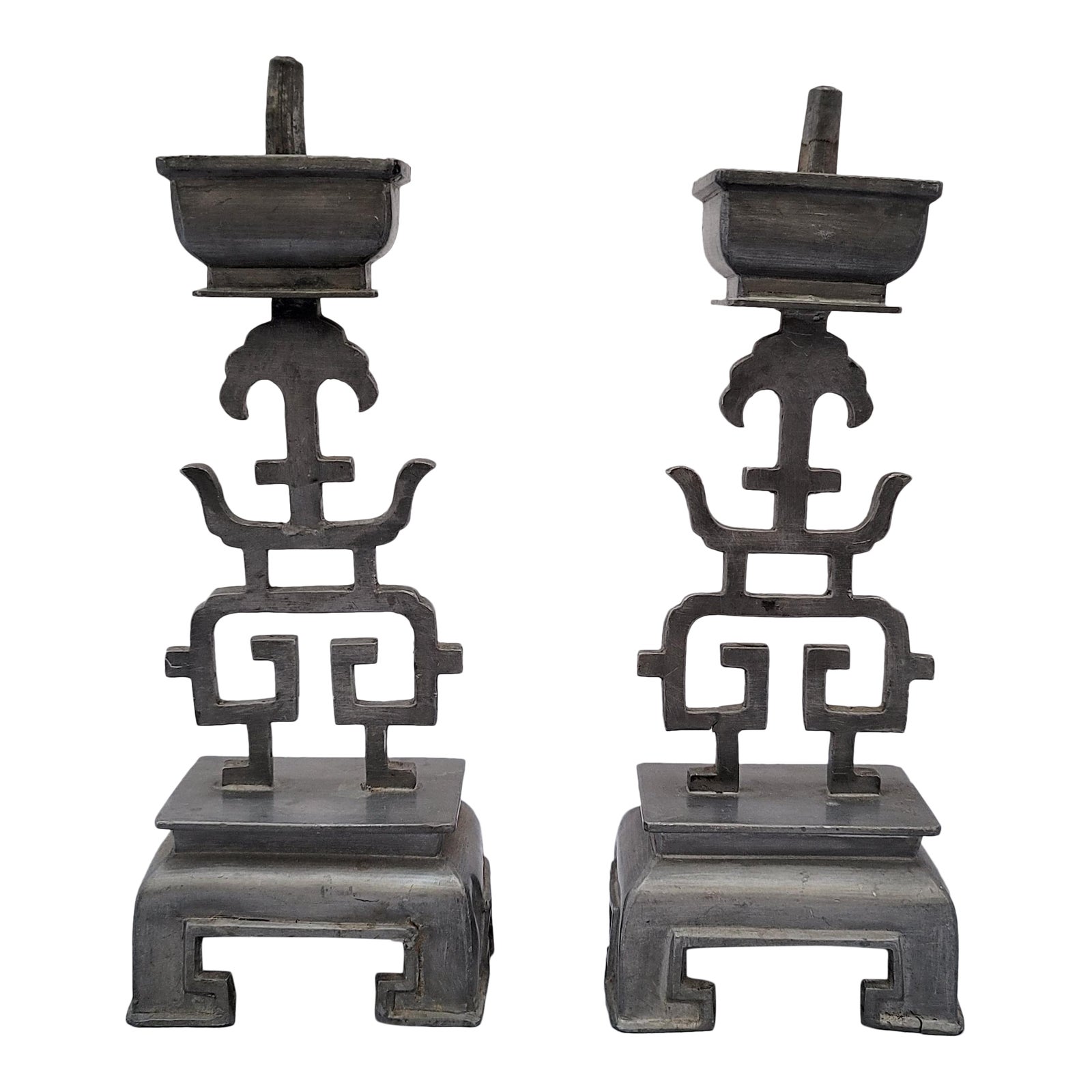 Antique Chinese Wedding Candlesticks - a Pair | Chairish
