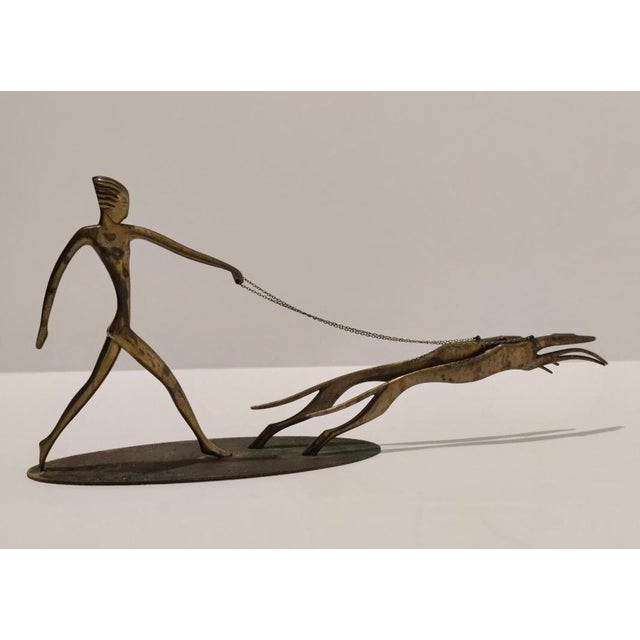 "Diana With Dogs" Art Deco Figurative Bronze Sculpture by Karl ...