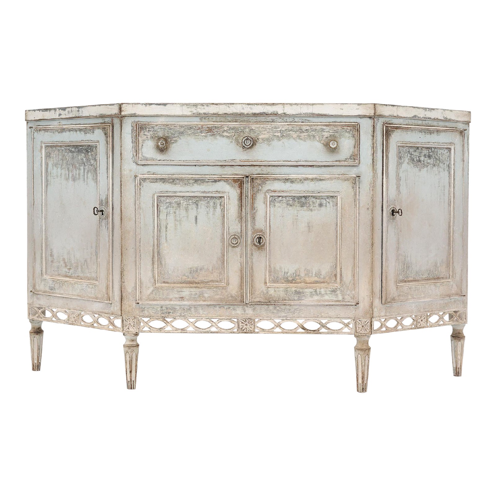Italian Antique Painted Buffet | Chairish