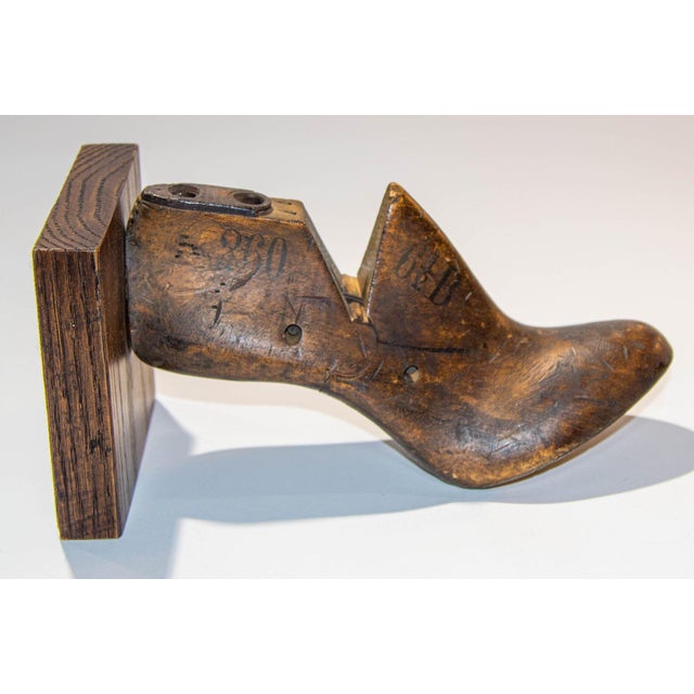 Vintage American Wood Shoe Mold Decor Paperweight 1930s | Chairish