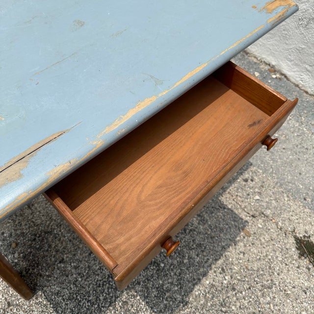 Mid 20th Century Vintage Wooden Library Desk | Chairish
