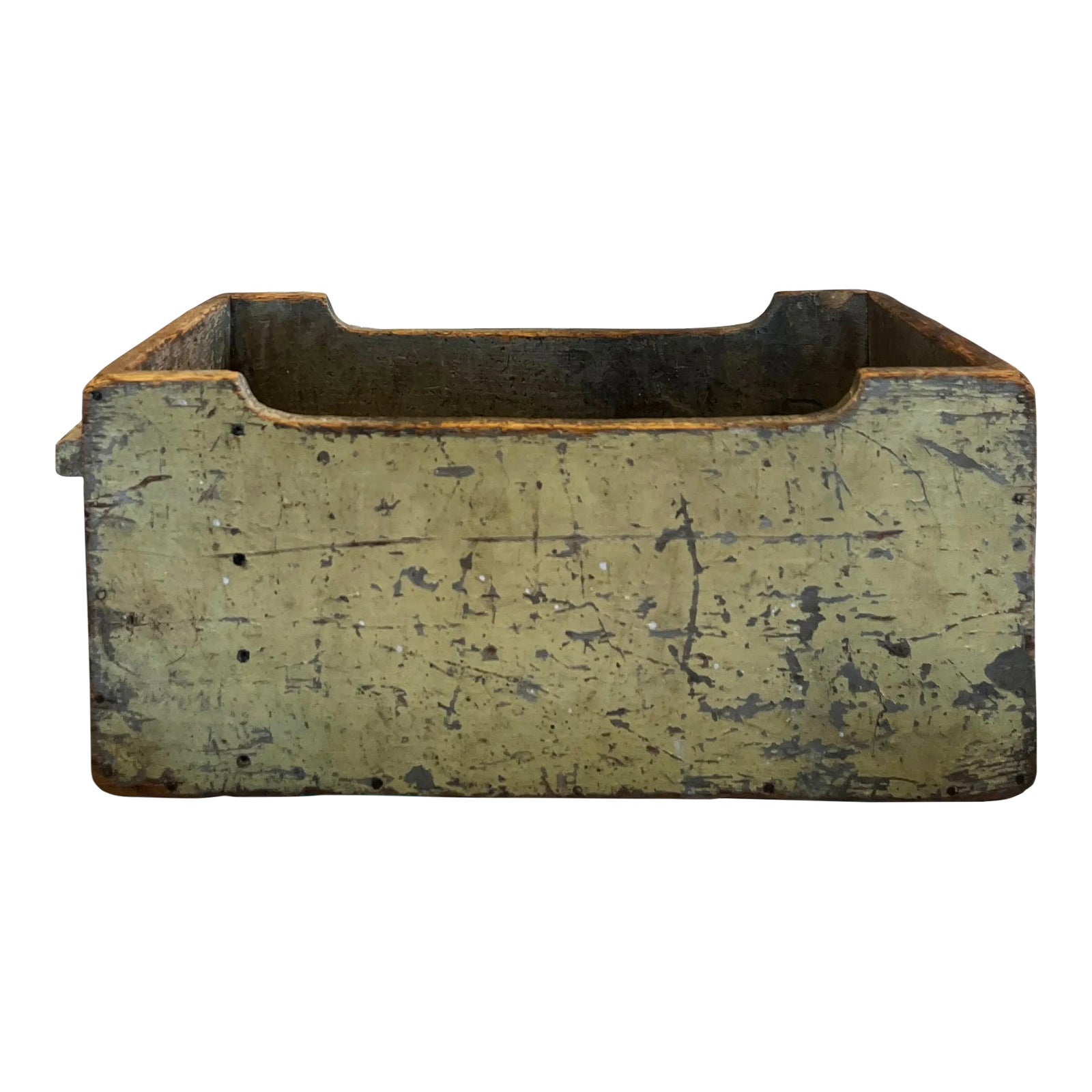 Vintage Distressed Wooden Box | Chairish
