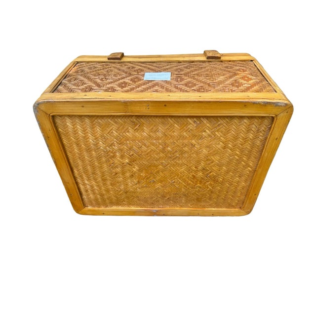 1970s Vintage Handcrafted in Shanghai Woven Bamboo Nesting Storage ...