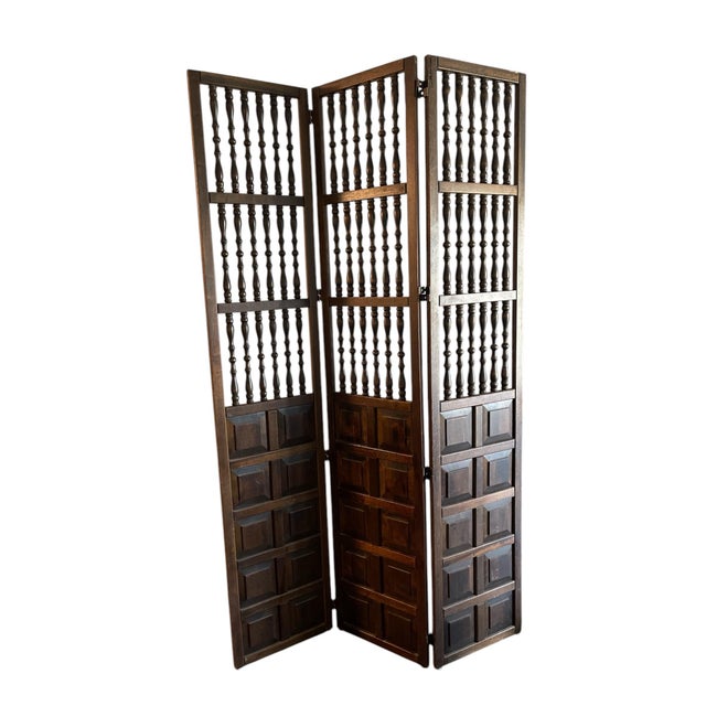 1970s Solid Wood Spindle Room Divider | Chairish