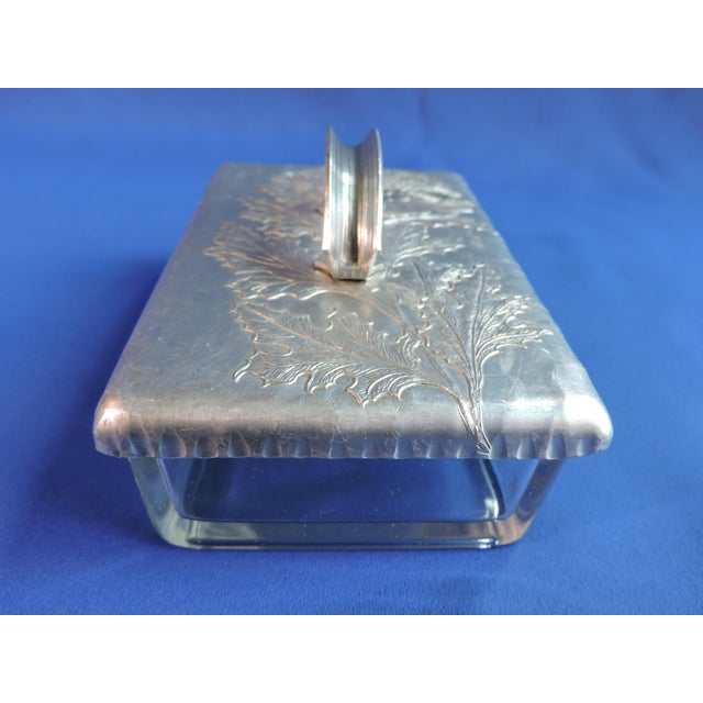 Vintage 1940's New Martinsville Glass Cigarette Box With Metal Lid ...