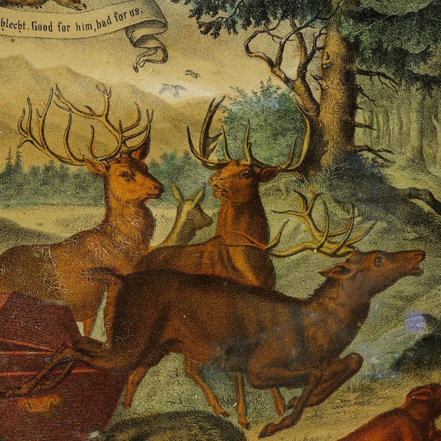 Antique Print 'The Hunter’s Awakening', Germany Late 19th Century ...