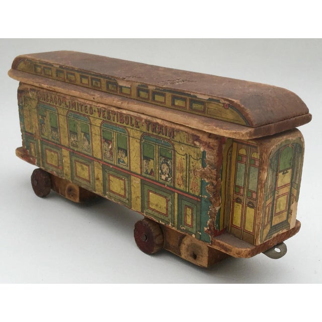 C.1880 Toy Train Carrying a Puzzle - Chicago Limited Vestibule | Chairish