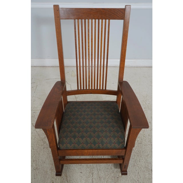 Stickley Prairie Style Mission Oak Rocker | Chairish