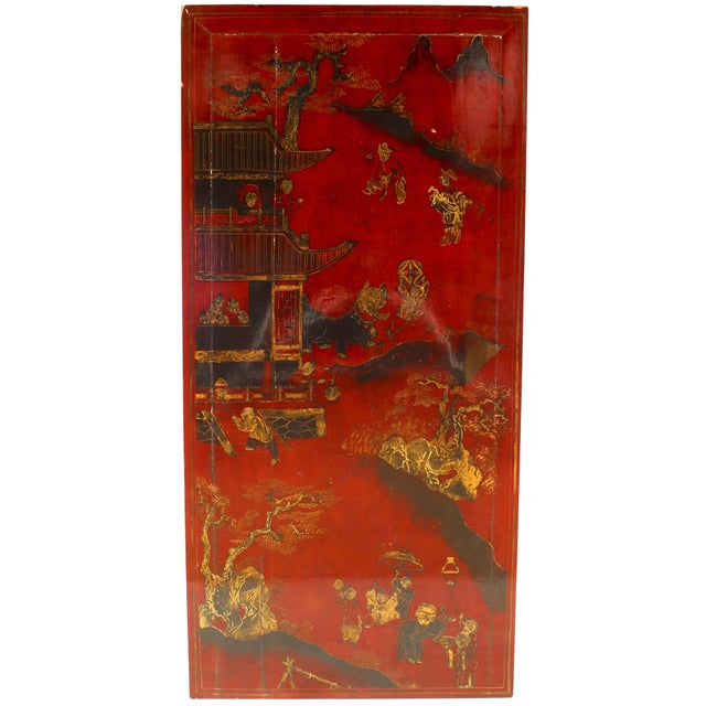 Asian Chinese Style Rectangular Red Lacquered Coffee Table | Chairish
