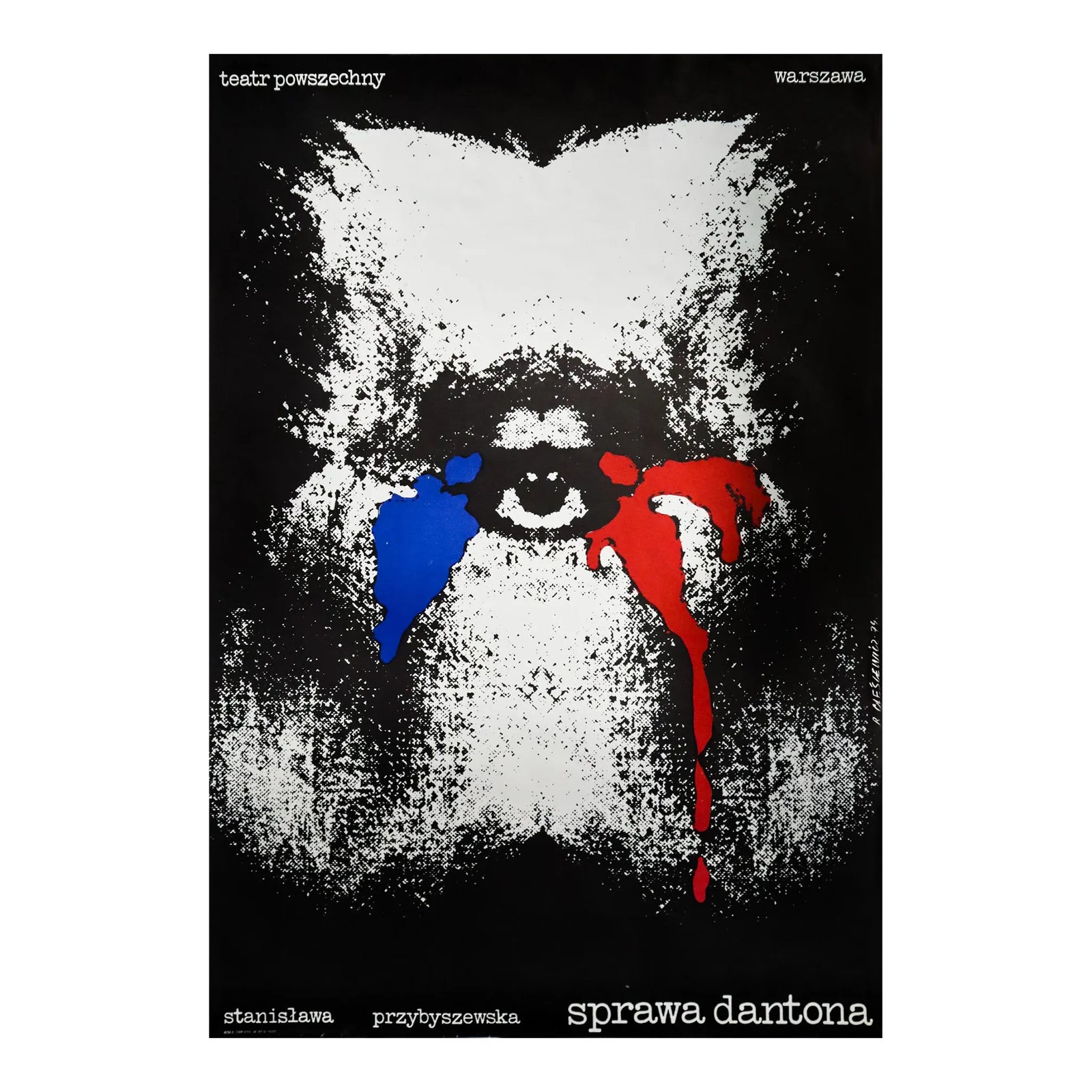 1979 Polish Theater Poster, Sprawa Dantona Stanislawa Przybyszewska (L ...