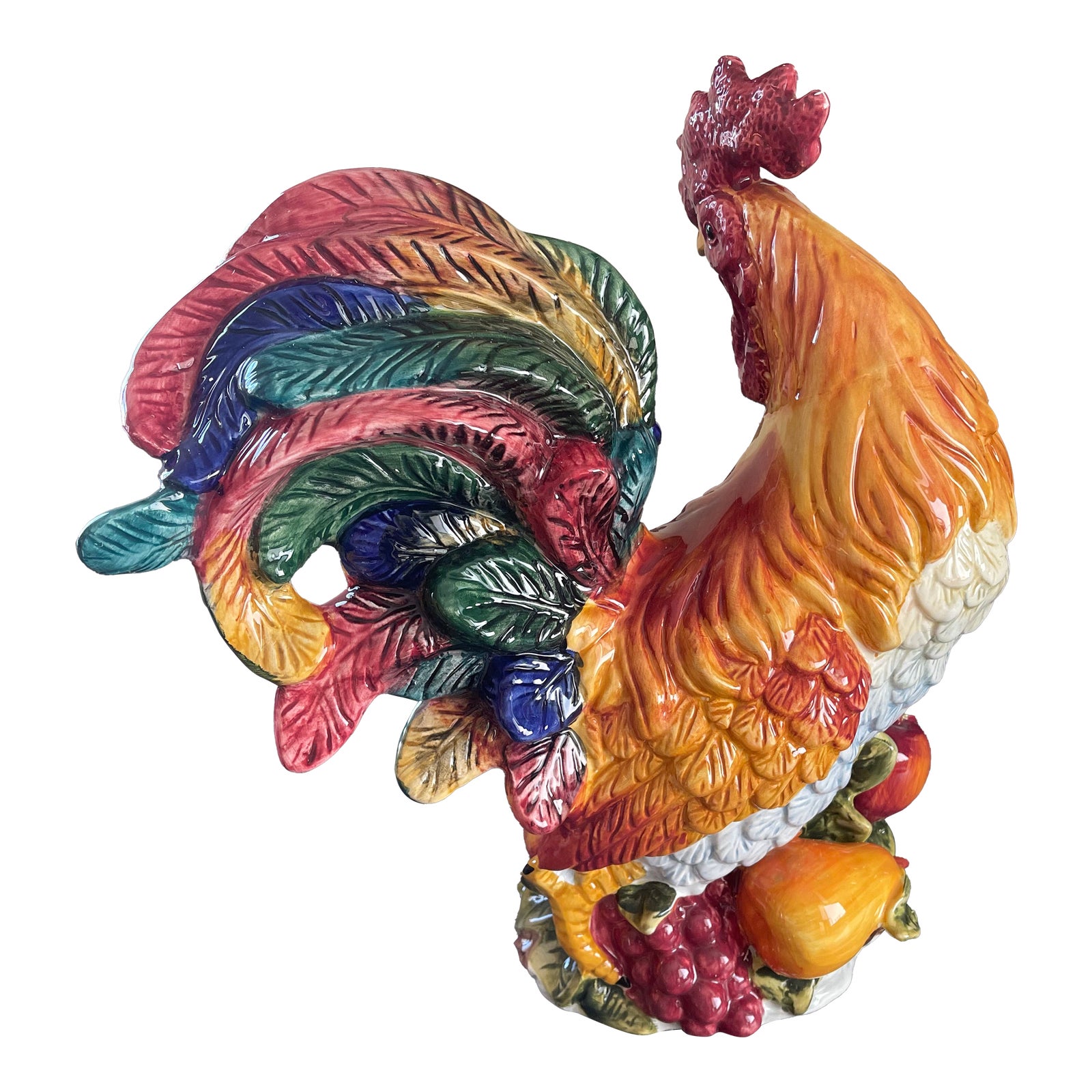 Tuscan Ceramic Rooster | Chairish