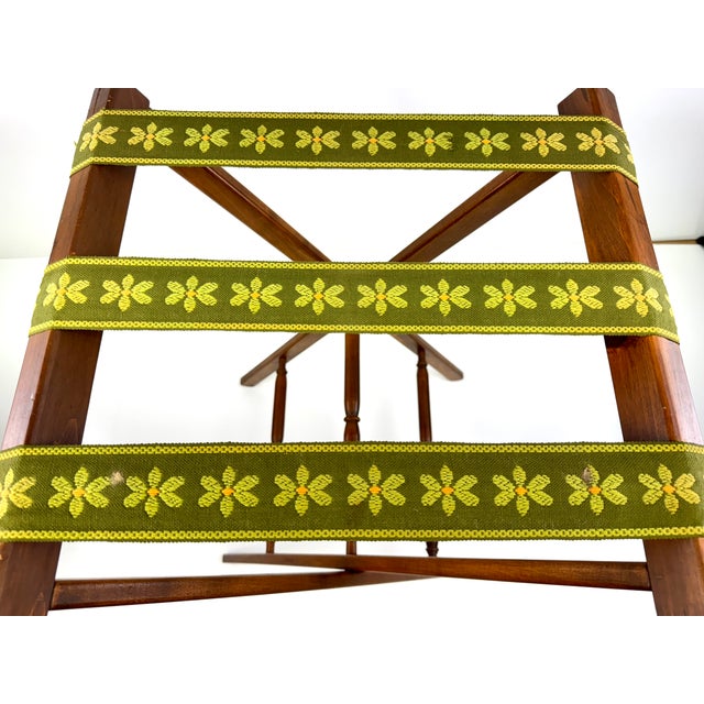 Vintage Mid Century Tall Luggage Rack | Chairish