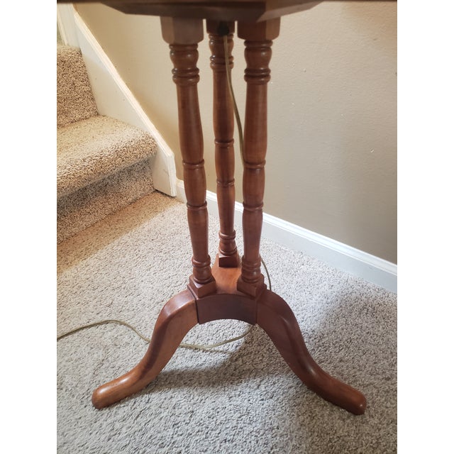 Vintage Clover Leaf Floor Lamp Table With Side Table | Chairish