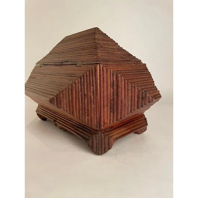 Tramp Art Box, Large Scale and Unusual Form. Circa 1900 | Chairish