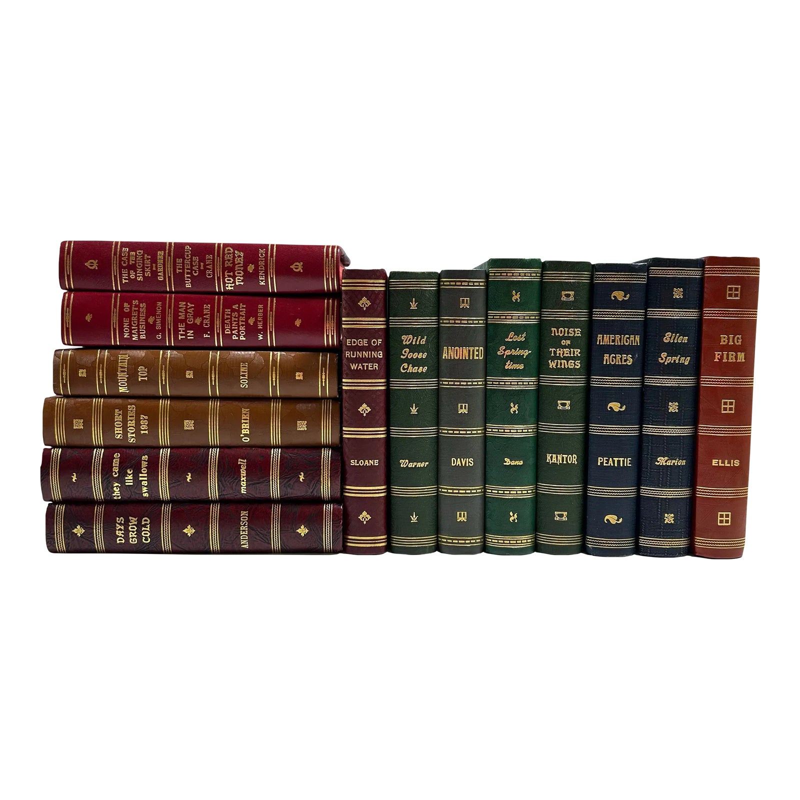 Vintage Decorative Books for Staging Props - Set of 14 Red, Blue, Green ...