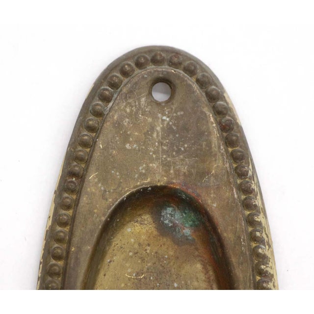 Pair of Vintage 6.5 Steel Oval Beaded Recessed Pocket Door Plates ...