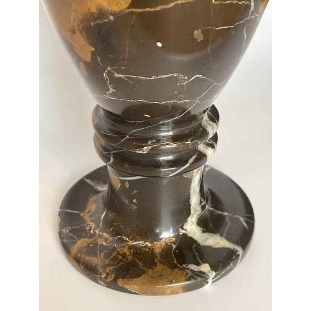 Mid 20th Century Neoclassical Brown Marble Vase | Chairish